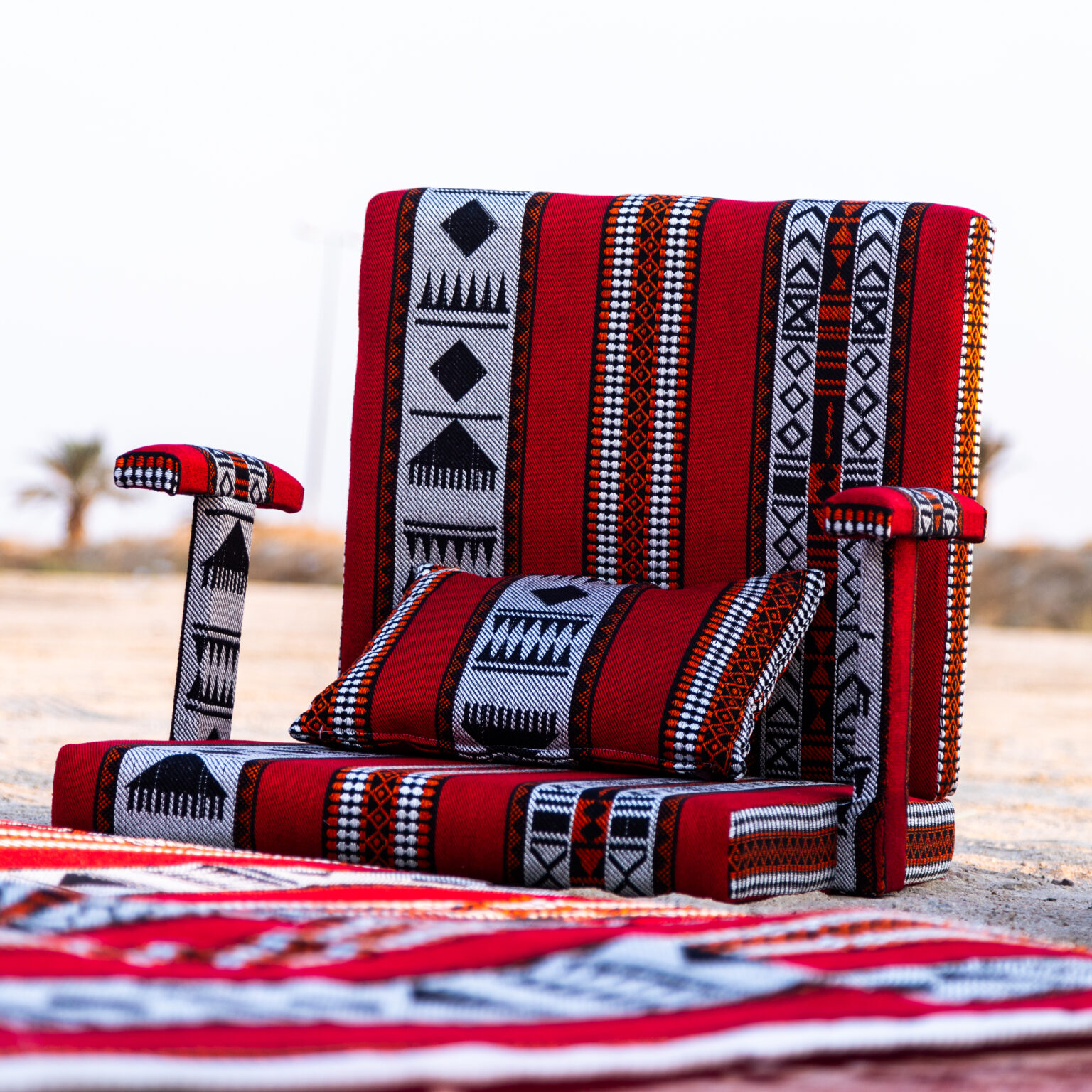 Foldable Ground Chair with Armrests - AlBaghli United